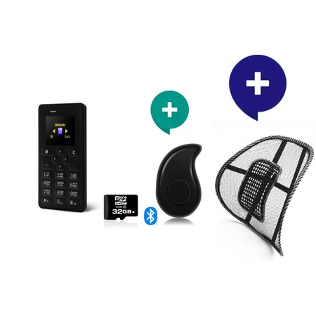 Комплект Ултра тънък мобилен телефон с цветен дисплей- AEKU M5 + SD ...