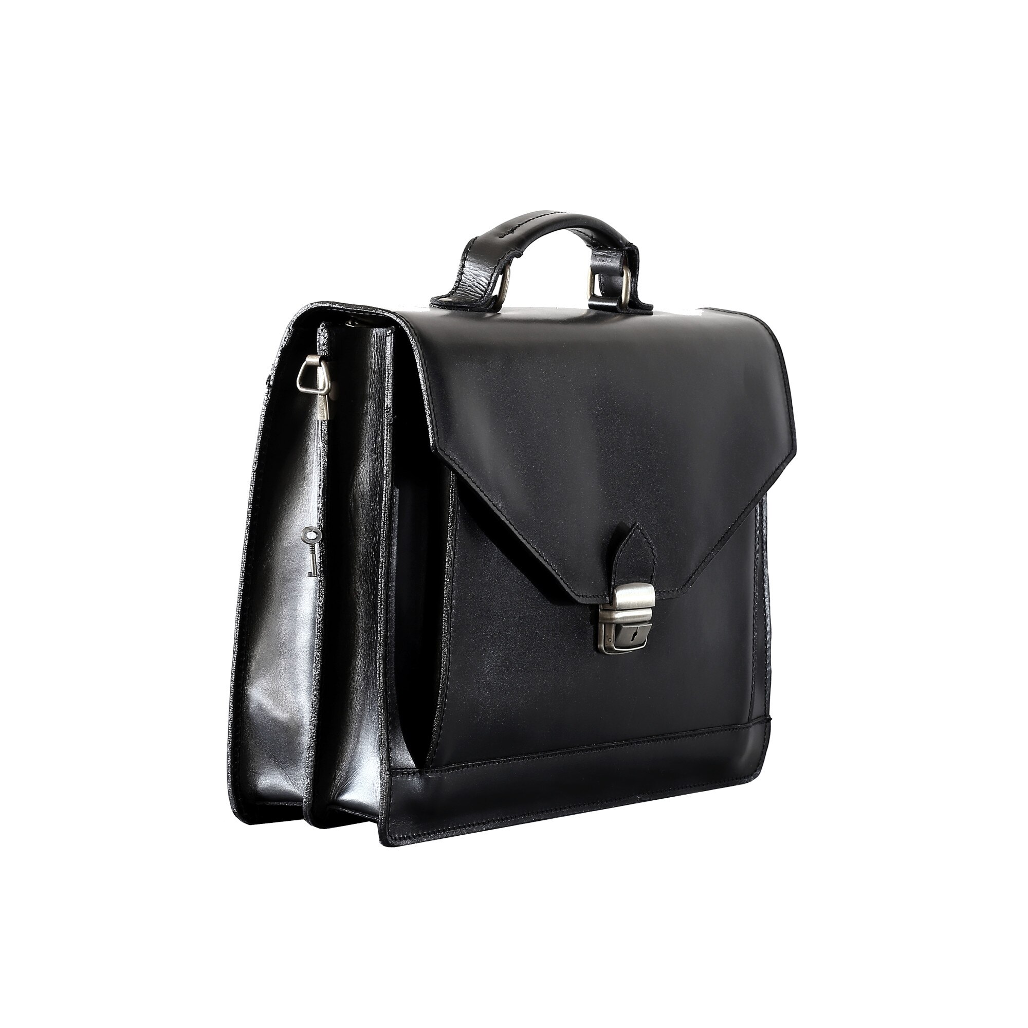 Geanta dama pentru acte din piele naturala, neagra, DS146 - eMAG.ro