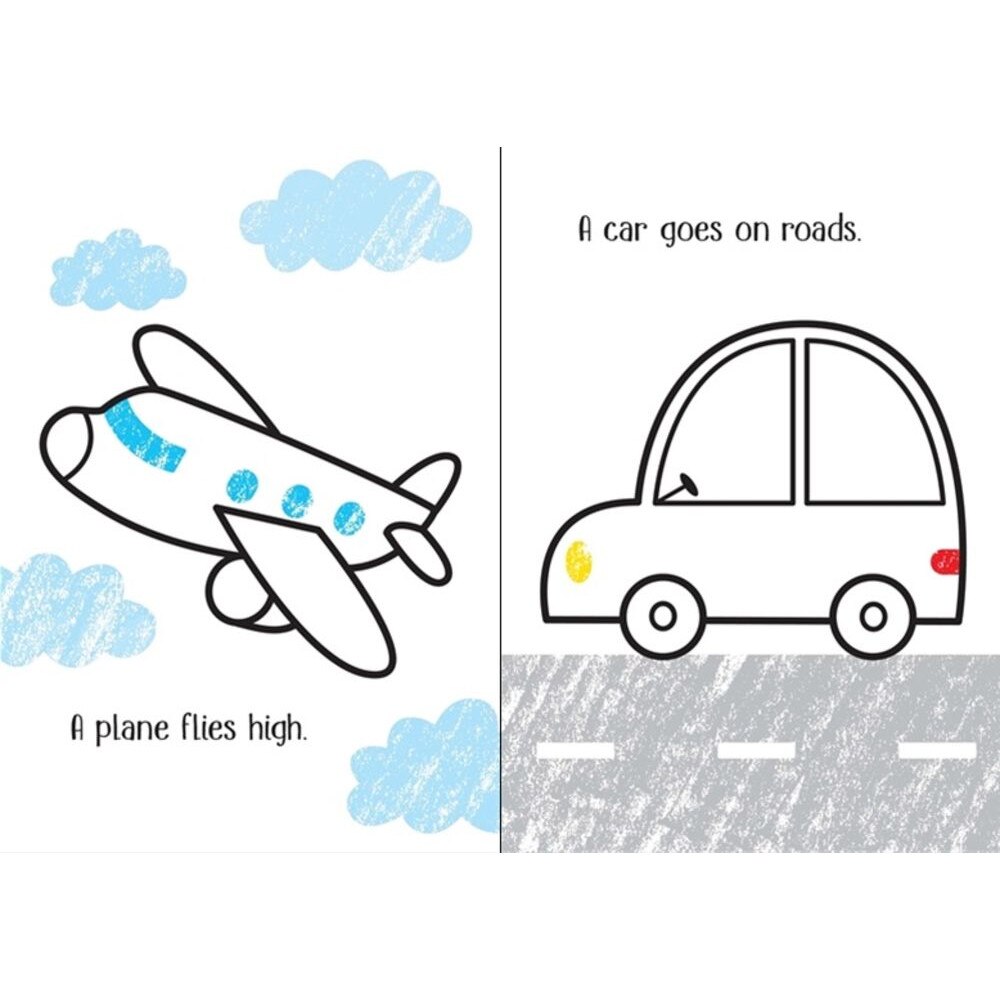 Carte de colorat "Little First Colouring Things That Go", 3 ani+ ...