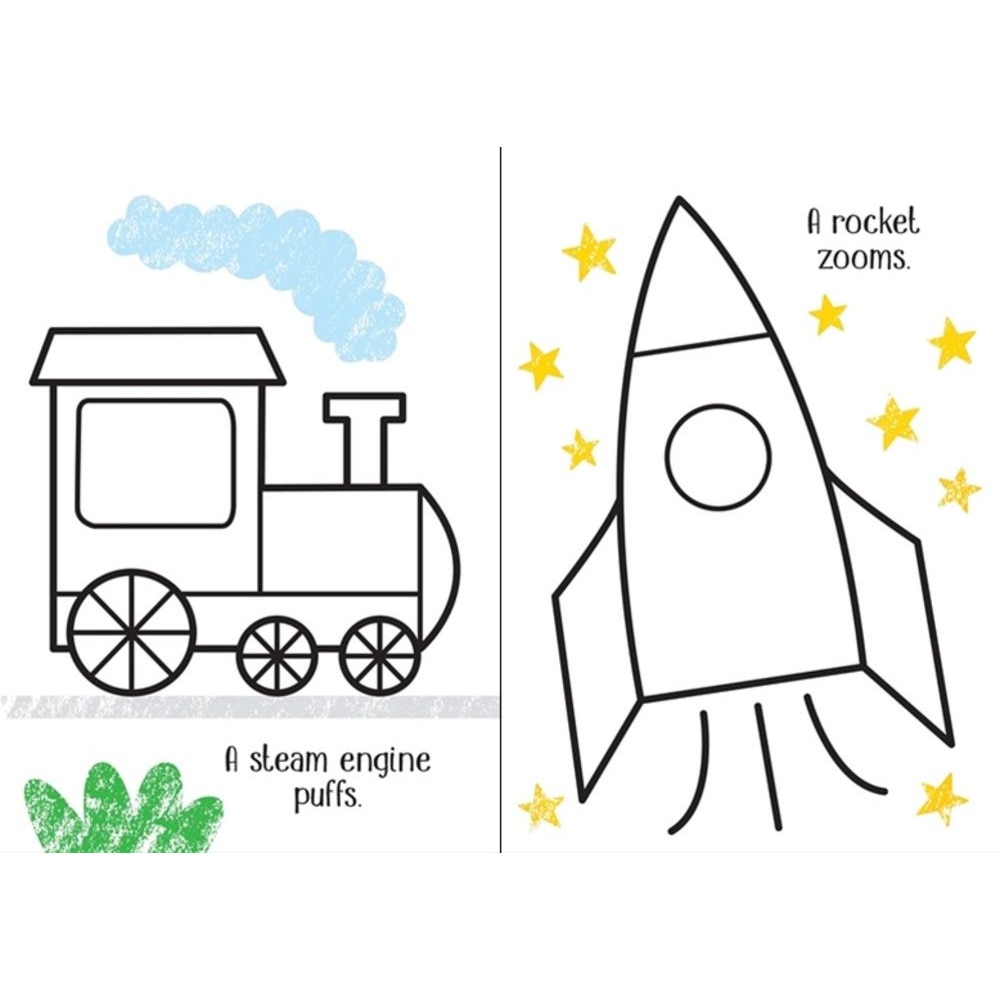 Carte de colorat "Little First Colouring Things That Go", 3 ani+ ...