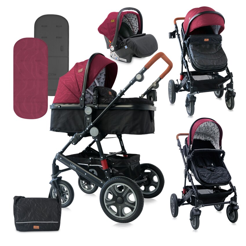 Количка LORELLI LORA SET, Red&Black Lighthouse - eMAG.bg