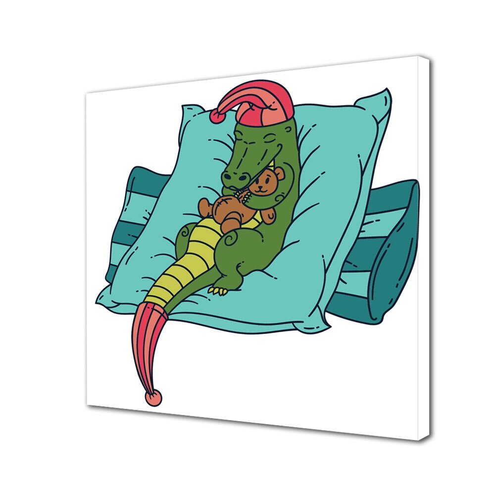 Tablou Canvas pentru Copii, Premium, Art Kids, Crocodilul si Ursuletul ... Tablou Canvas pentru Copii, Premium, Art Kids, Crocodilul si Ursuletul ...