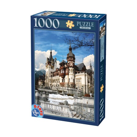 Puzzle D-Toys Romania Castelul Peles Ziua 1000 piese - eMAG.ro