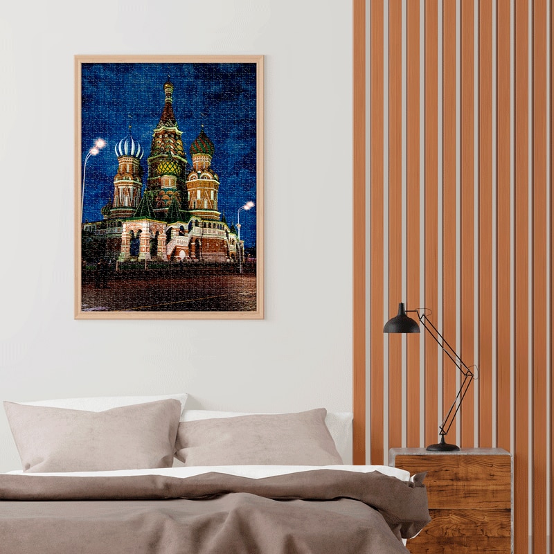 Puzzle D-Toys Peisaje de Noapte Catedrala Sfantul Vasile Moscova Rusia ...