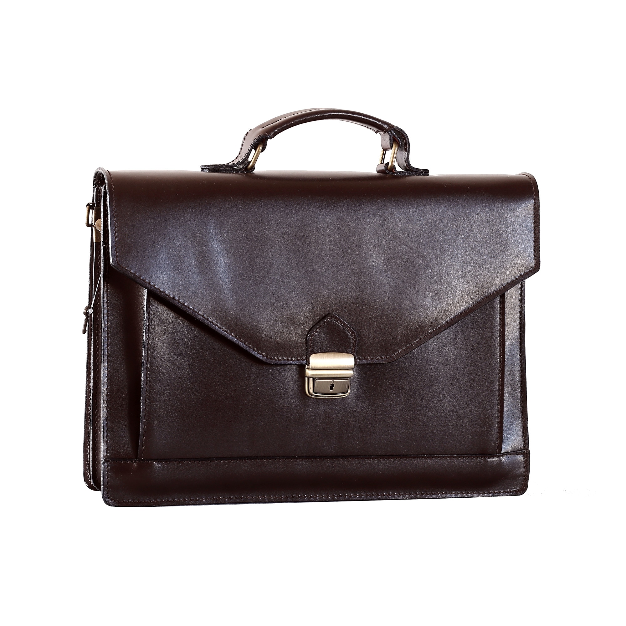 Geanta acte din piele naturala, maro, S146B - eMAG.ro