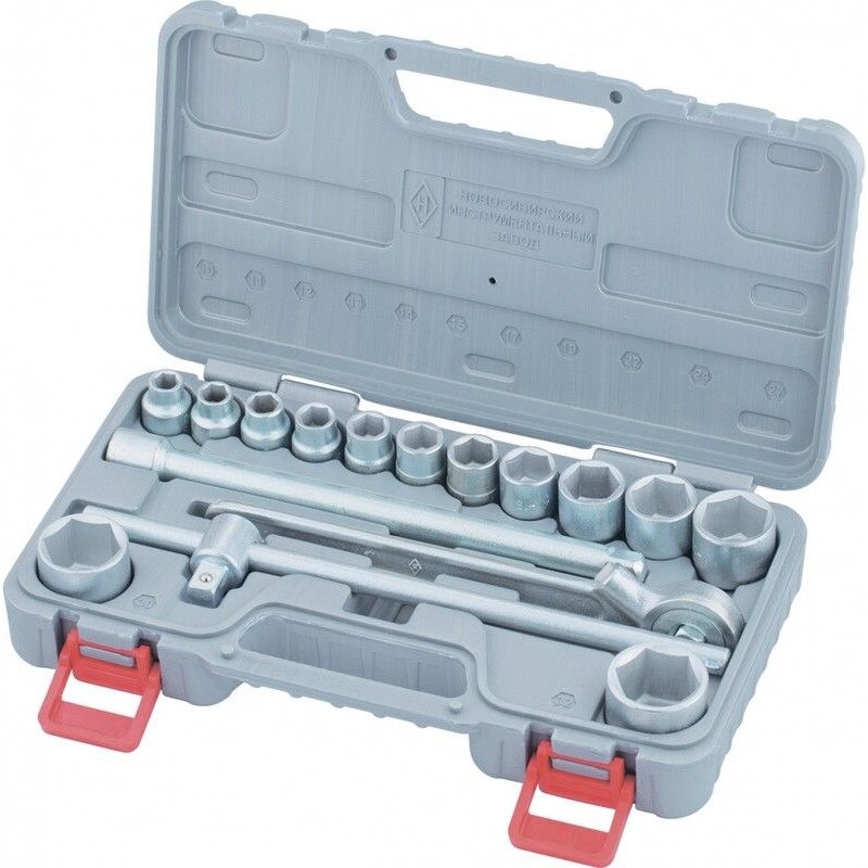 Set de unelte pentru mecanica Russia, 16 Piese, Metal, Argintiu, Rosu ...