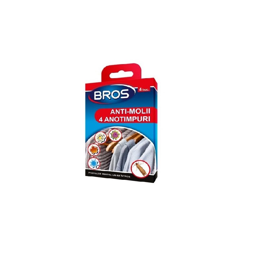 Set anti insecte compus din suport de agatat pentru molii, spray cu ...