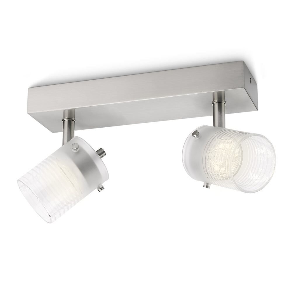 Bara cu 2 spoturi Philips Toile 532626716, LED, 3W, Metal, 330 lm, Gri ...