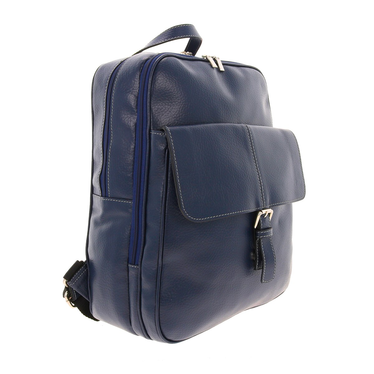 Rucsac mare, unisex din piele naturala bleumarin, model 245 ...