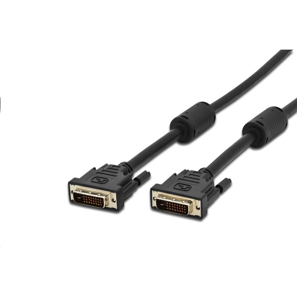 Cablu Assmann, 2 x DVI-D tata, 1m, Negru - eMAG.ro