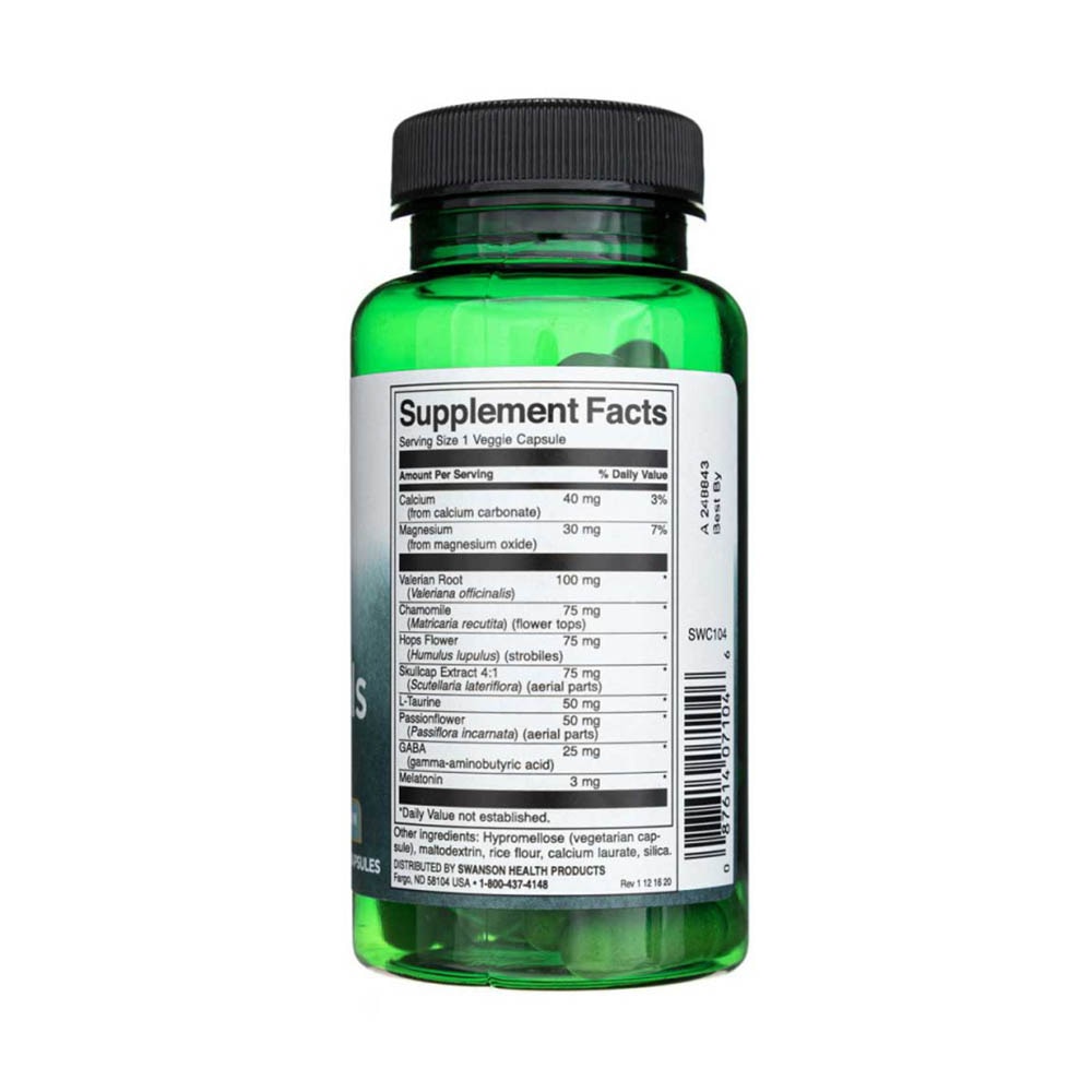 Sleep Essentials with GABA and Melatonin, Swanson, 60 capsule SWC104 - eMAG.ro