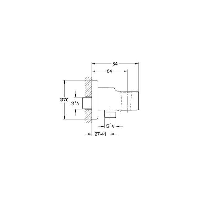Комплект смесител за вграждане GROHE EUROSMART за вана и душ, с душ ...