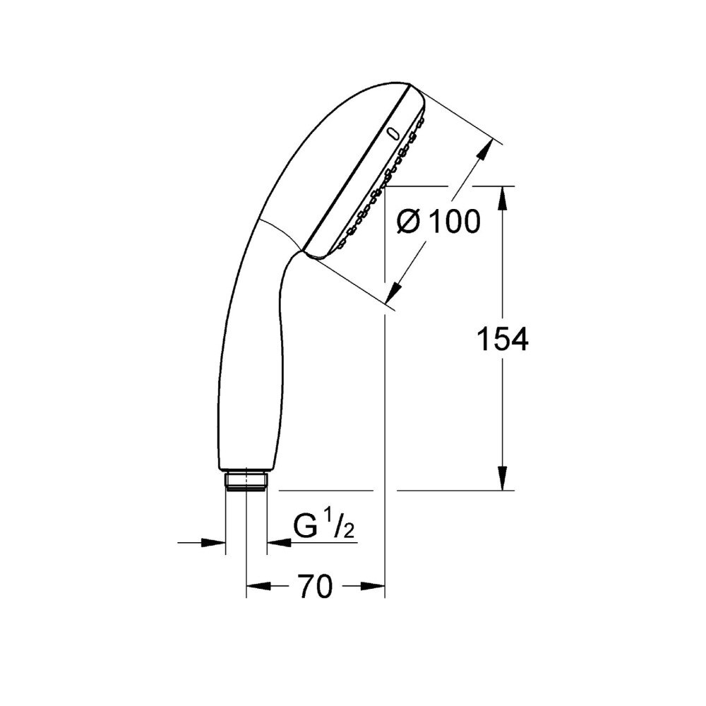 Комплект смесител за вграждане GROHE EUROSMART за вана и душ, с душ ...