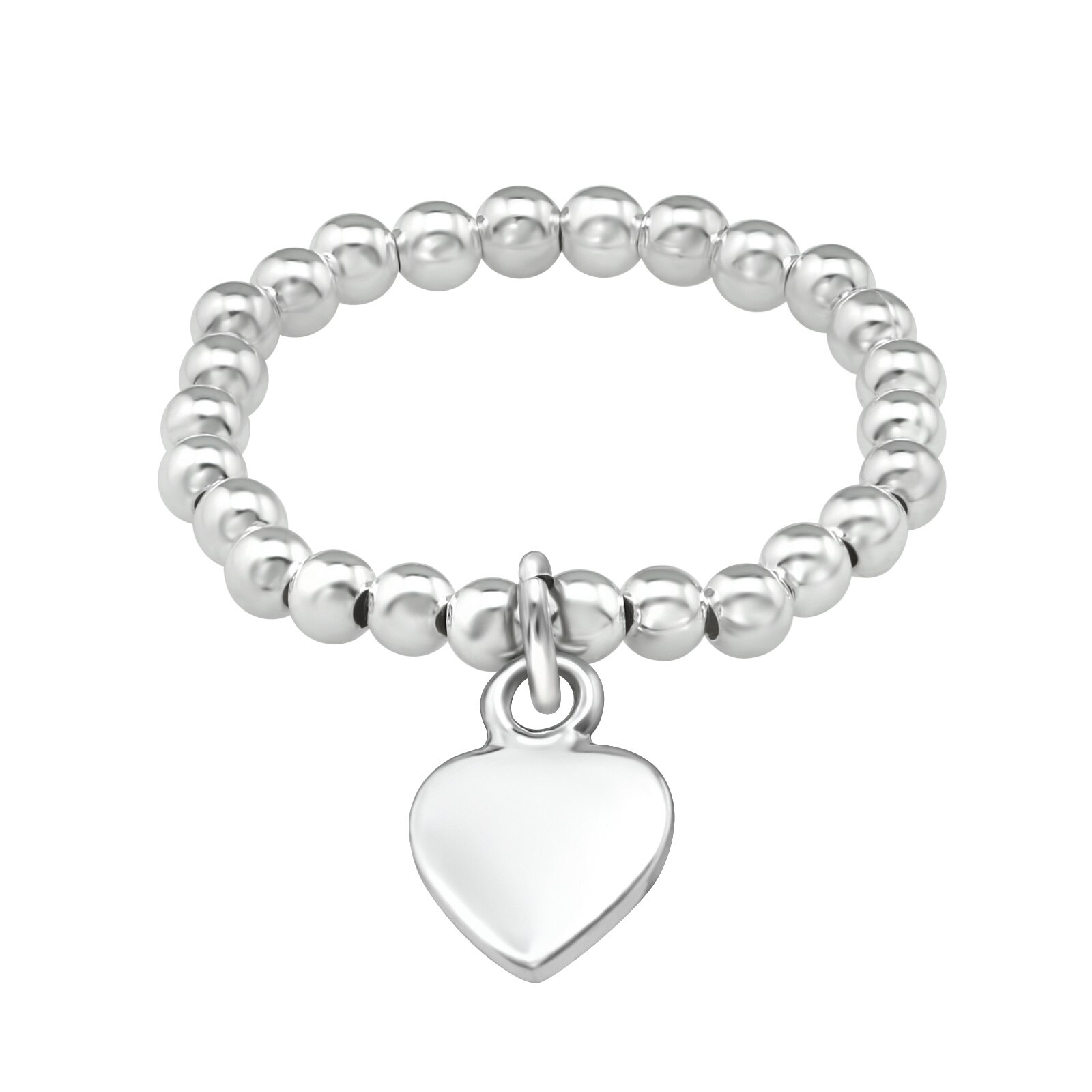 Inel argint, Inima, Silver, Reglabil, A4S39621 - eMAG.ro