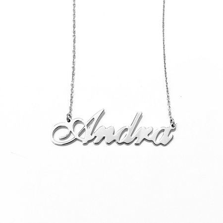 Lantisor din argint rodiat cu nume,Andra ,ARTOR LN13 47cm - eMAG.ro