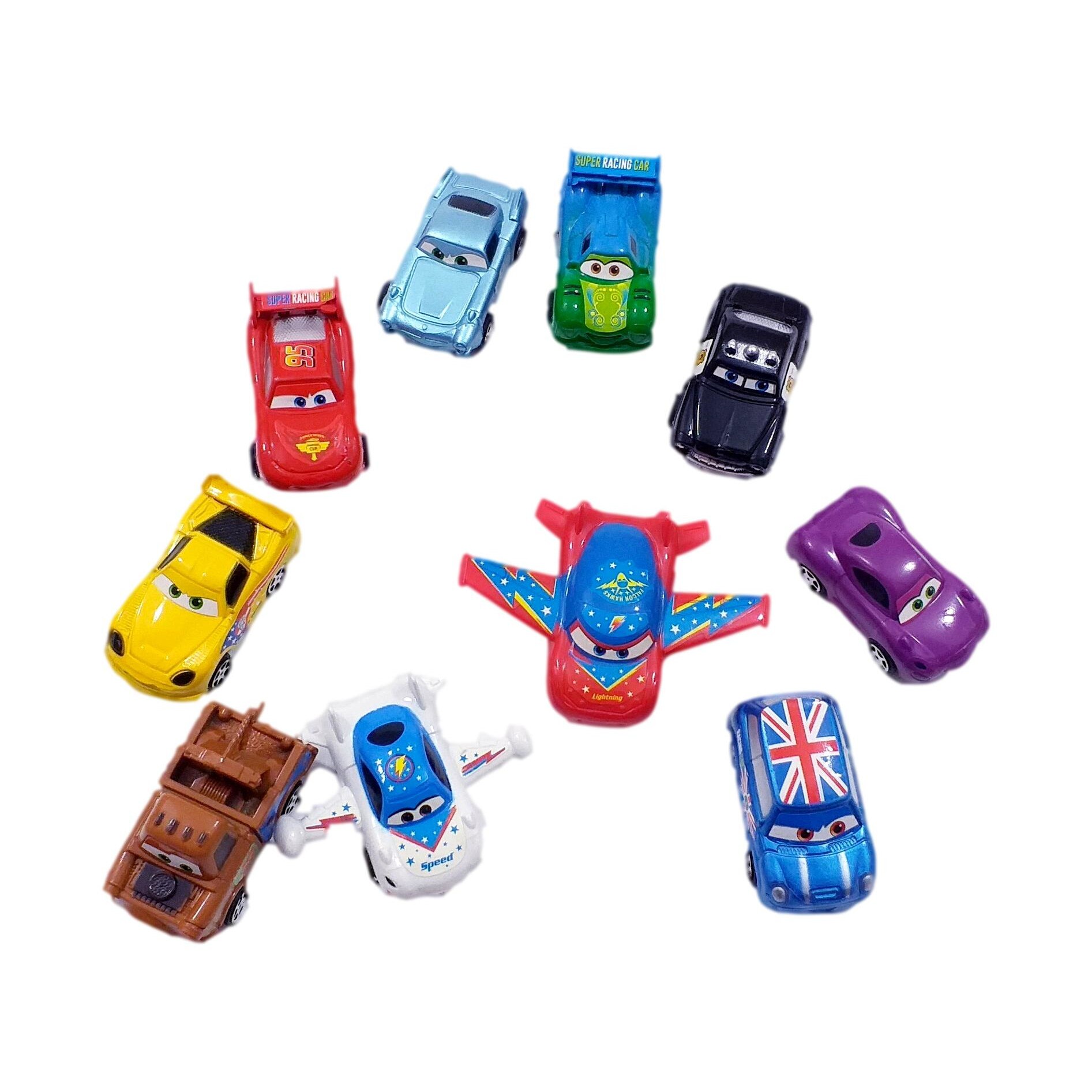 Set Masinute, Cars 3, 8 Masinute,3 Avioane, Multicolor - eMAG.ro