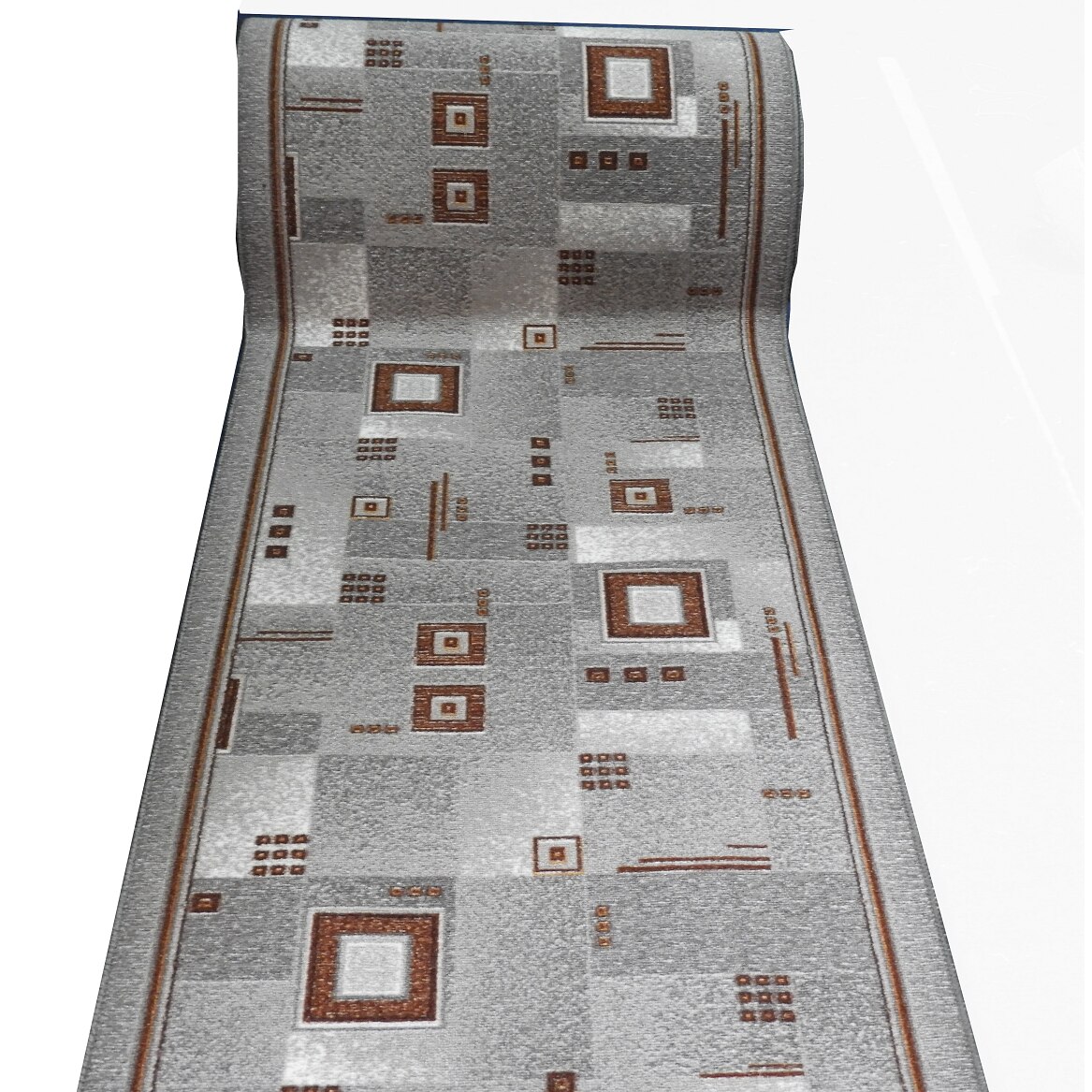 Traversa mocheta Print, Gri, 120cm x 550cm - eMAG.ro