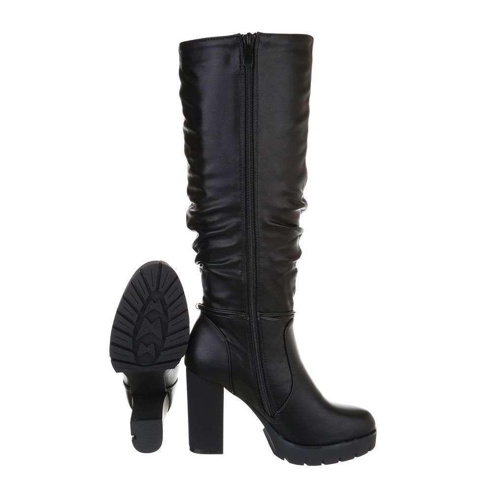 Cizme dama, Maxine, FGC238139CMD, negru, toc inalt, gros, talpa ...