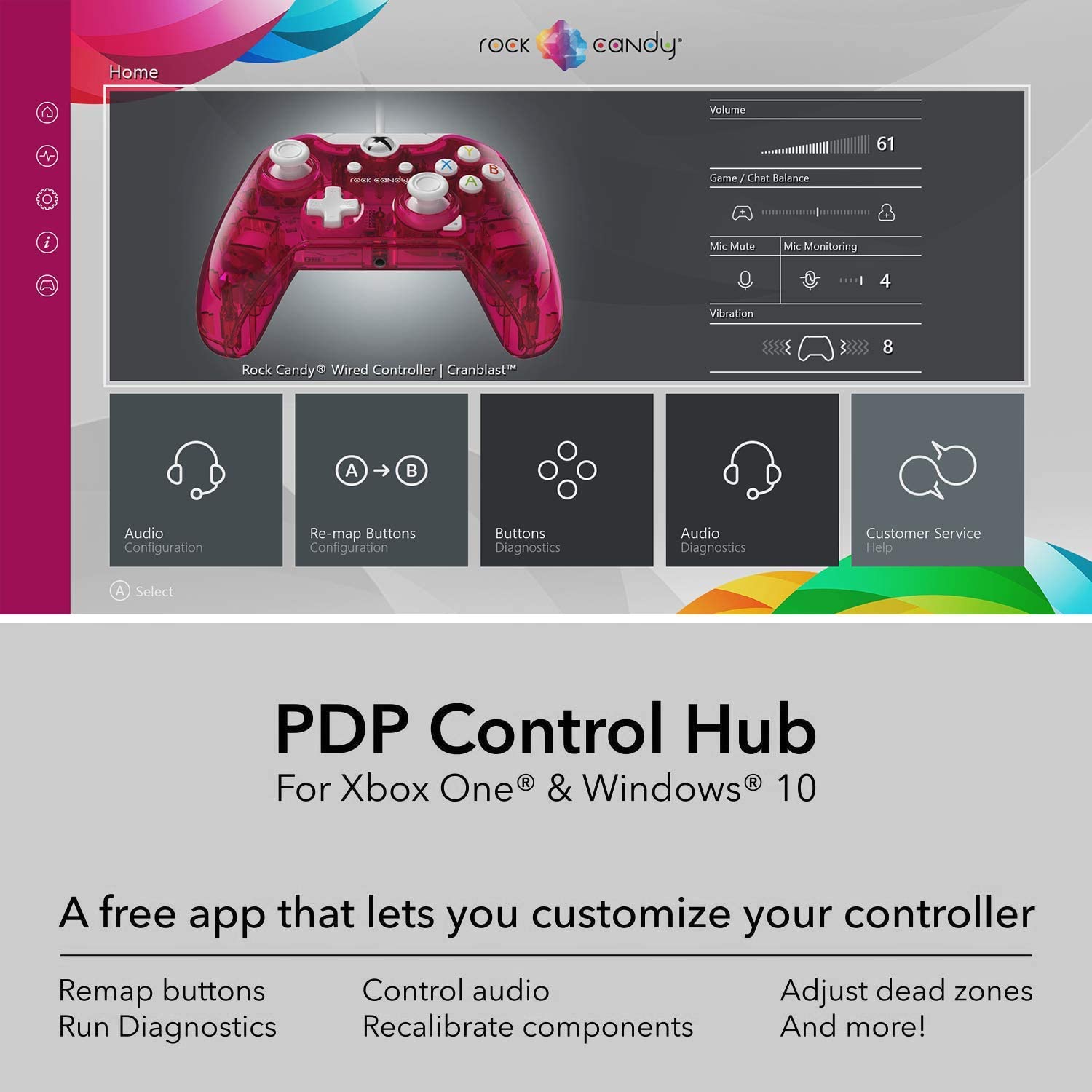 Контролер Rock Candy с кабел Cranblast Xbox One - eMAG.bg
