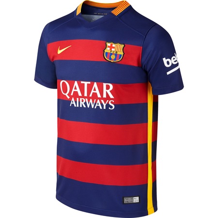 Tricou Nike FC Barcelona Stadium Home pentru copii, Royal Blue/Red, L ...