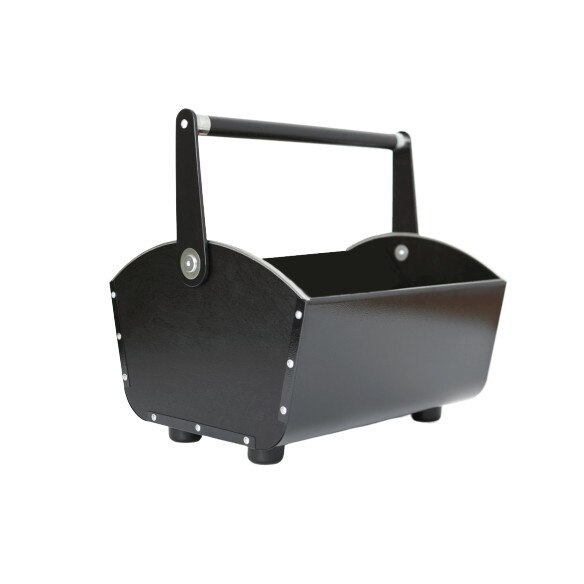 Cos pentru lemne cu toarta, Karmet, 43x40x30 cm, Lemn, 2.8 Kg, Negru ...