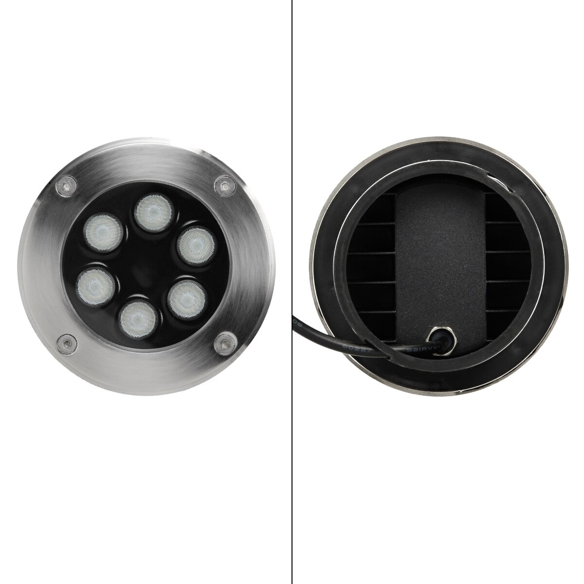 Set 10 spoturi exterioare LED, ECD Germany, 5 W, rotunde, Ø 12 cm, 3000 ...