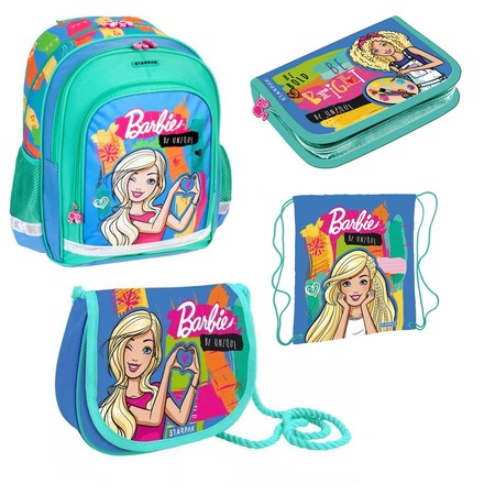 Set barbie be unique pentru scoala, rucsac, penar, sac pentru pantofi ...