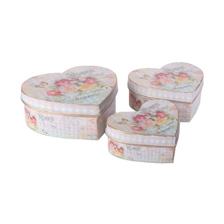 Set cutii in forma de inima "Bouquet of roses" - eMAG.ro