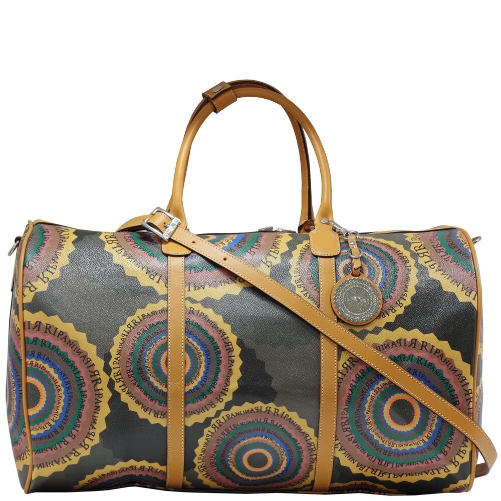 Geanta de voiaj Ripani din canvas si piele naturala 0262 multicolor ...