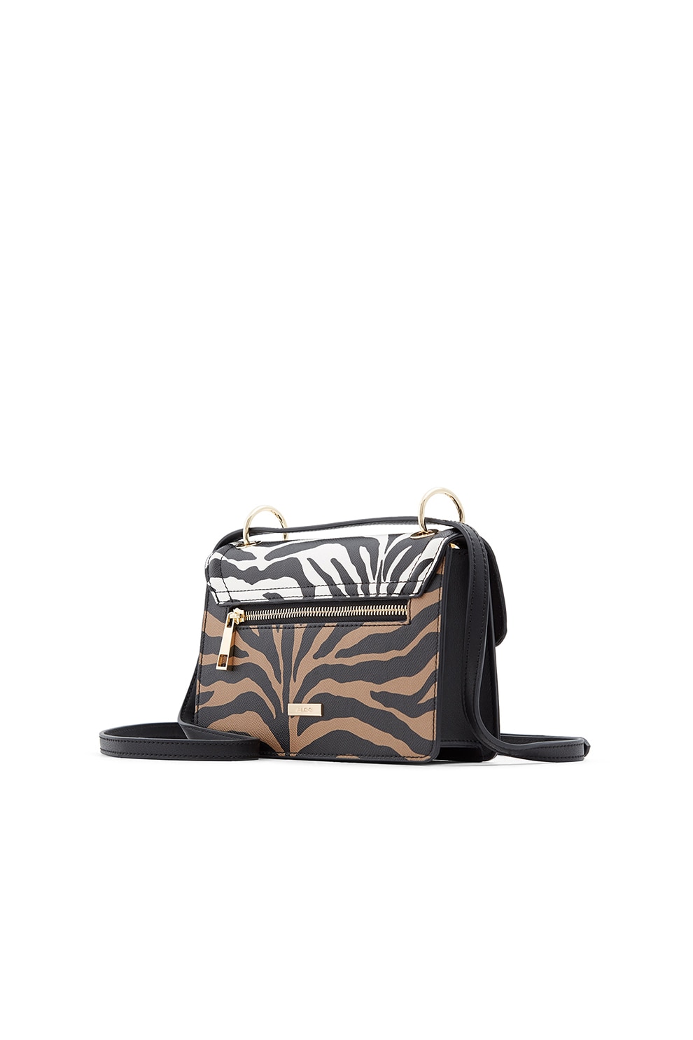 Aldo, Geanta crossbody de piele ecologica, cu animal print Nililia ...