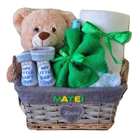 Cos Cadou Bebelus Welcome Home 9 Piese - eMAG.ro