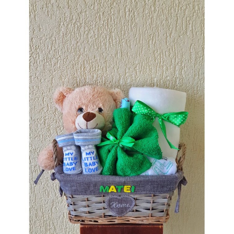 Cos Cadou Bebelus Welcome Home 9 Piese - eMAG.ro