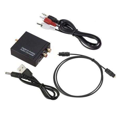 Convertor audio digital - analog, intrare coaxial SPDIF / optic Toslink ...