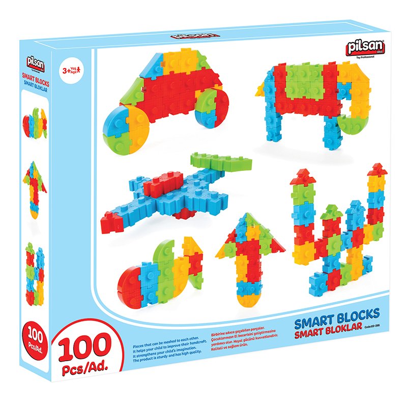 Set de construit, SMART BLOCKS, 100 piese - eMAG.ro