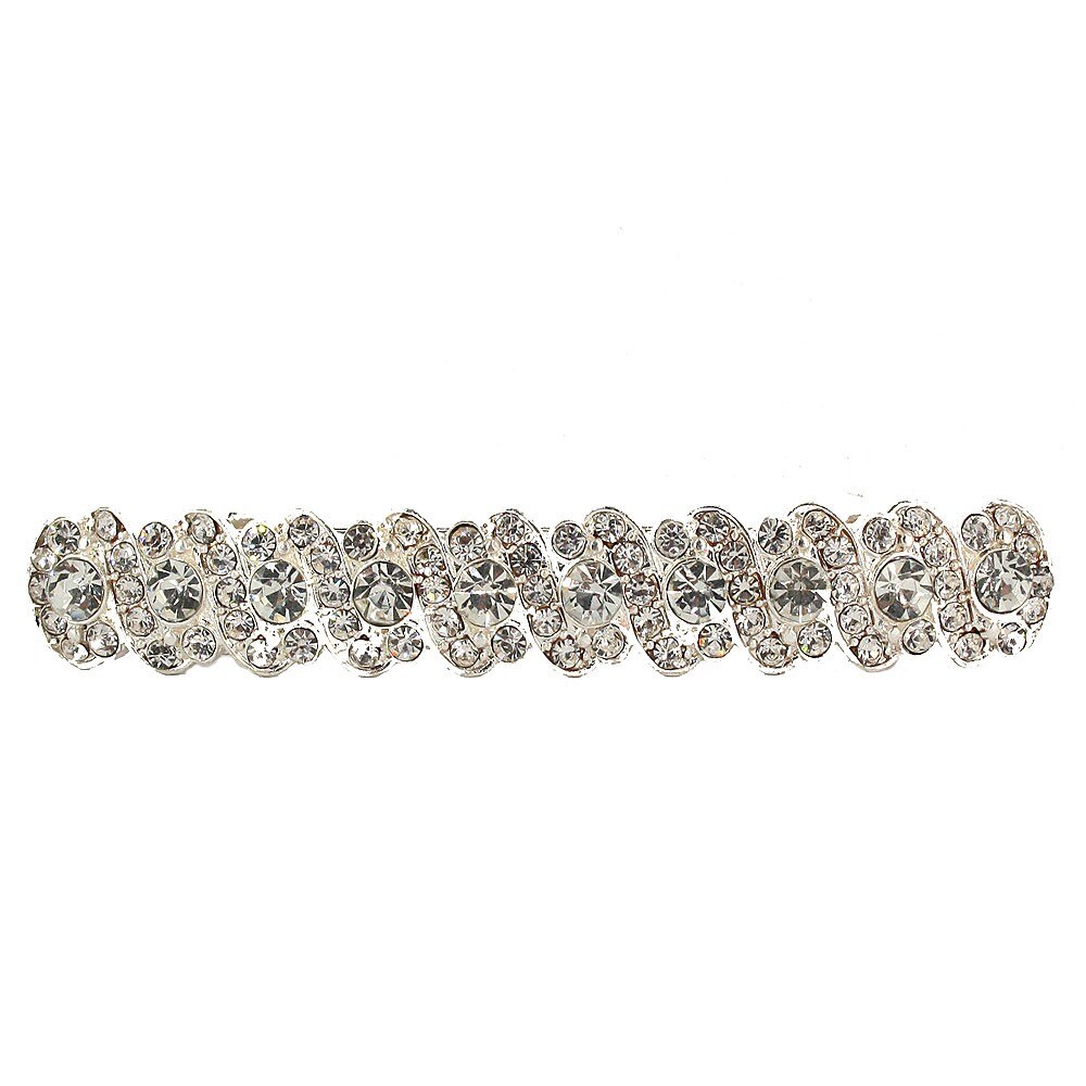 Agrafa argintie fashion, 8 cm, Sic Moda - eMAG.ro