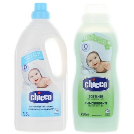 Pachet Chicco Detergent lichid 1.5l + Balsam de rufe superconcentrat ...