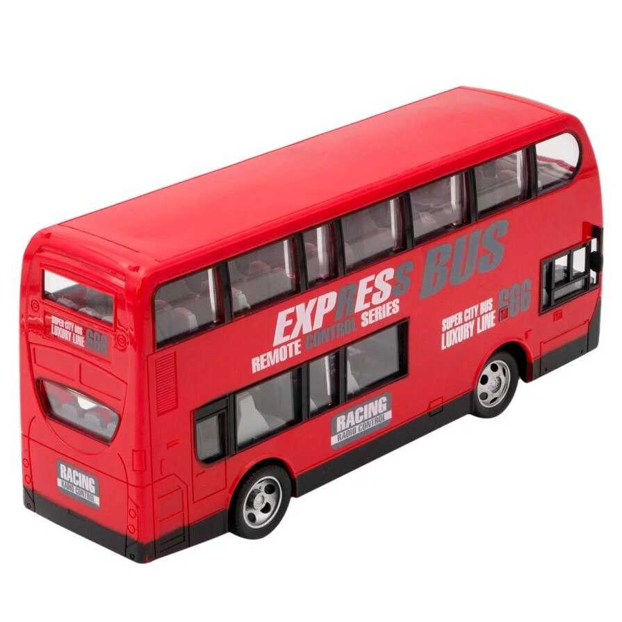 Autobuz pentru copii, Zola®, rosu, cu sunete si lumini, 44x14x17,5 cm ...