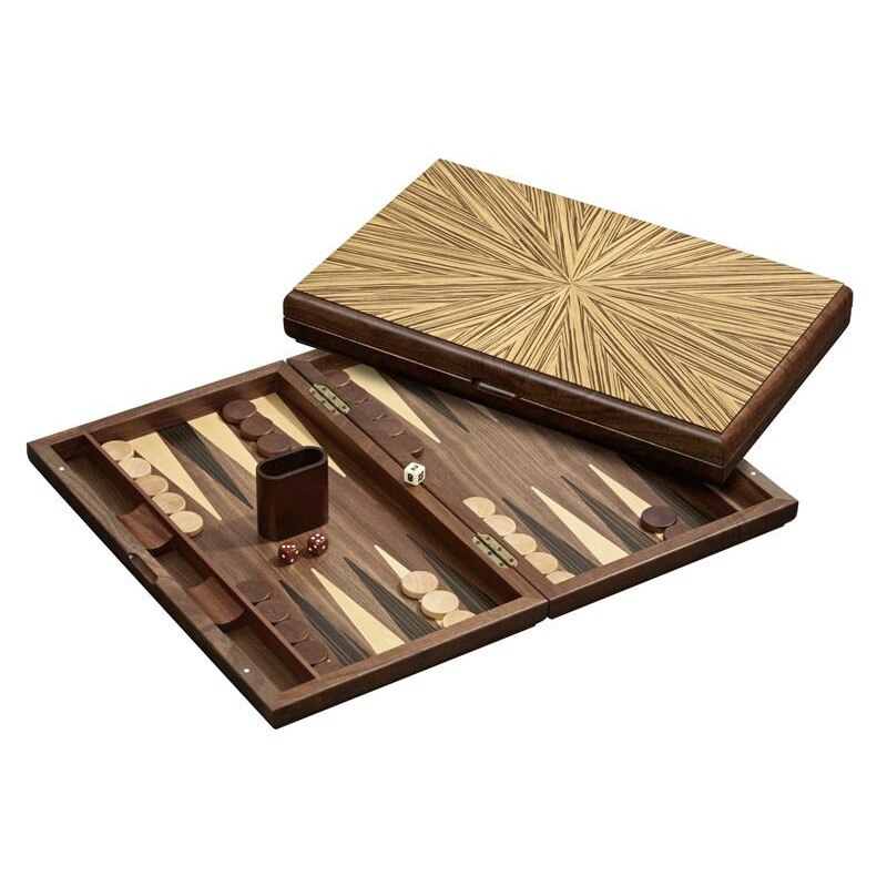 Set joc table / backgammon - lemn de arbore de cauciuc Mykonos - 49x60 ...