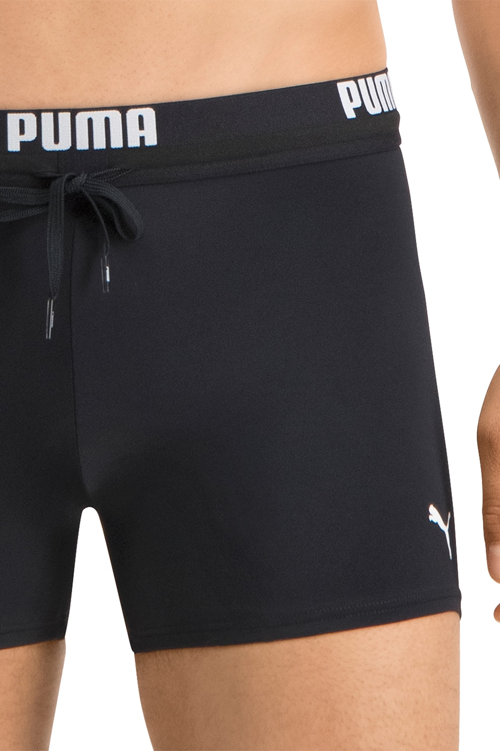 Puma, Boxeri de baie cu snur pentru ajustare, Negru, Alb, S - eMAG.ro