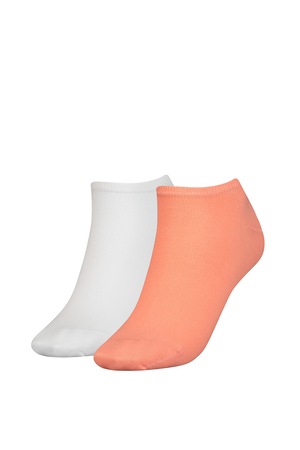 Tommy Hilfiger, Чорапи - 2 чифта, Бял/Оранжев, 35-38 - eMAG.bg