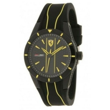 Ceas Scuderia Ferrari RedRev FER0830480, Barbati, Negru/ Galben - eMAG.ro
