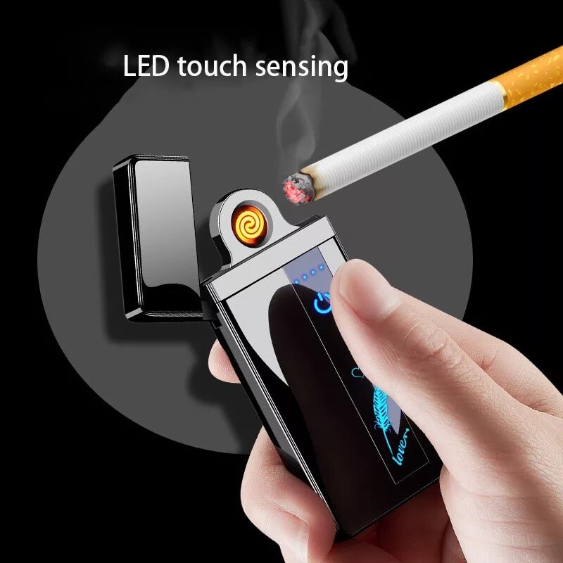 Bricheta BiTec BB-801 electronica / electrica, Aprindere cu touch, DUBLU ARC, Fara Gaz ...