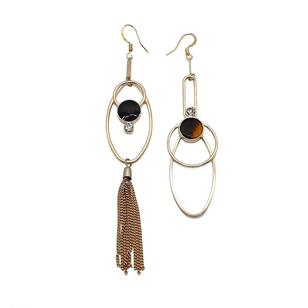 Cercei asimetrici animal print,Sic Moda - eMAG.ro