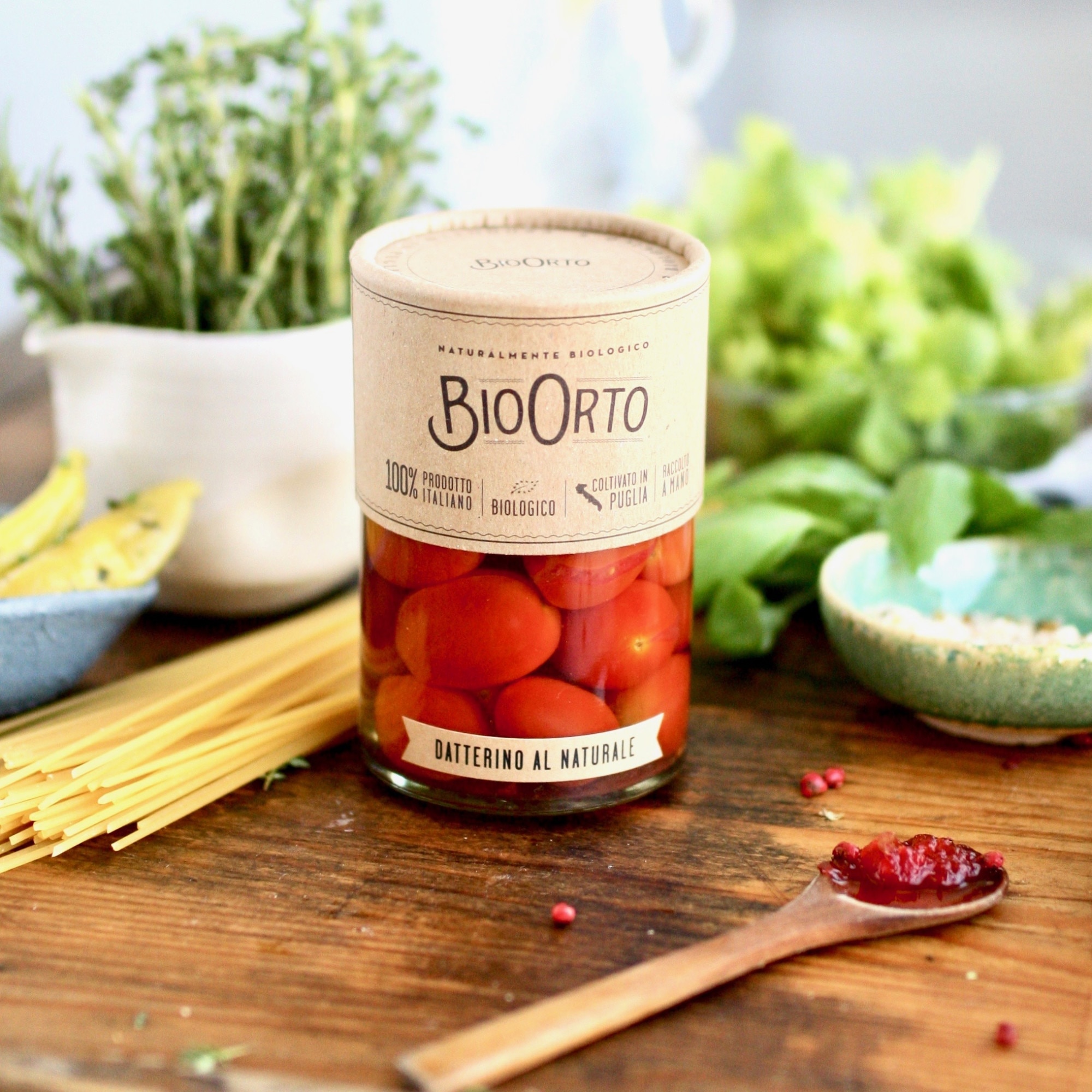 Rosii cherry Datterino bio conservate in apa BioOrto, 360 gr - eMAG.ro