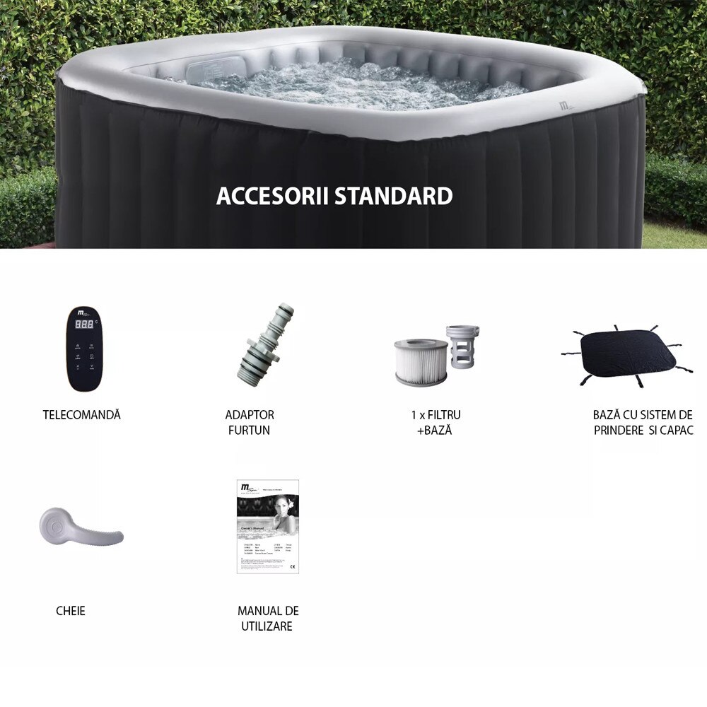 Jacuzzi gonflabil MSpa Delight Alpin de 4 persoane 1.58 x 1.58 m - eMAG.ro