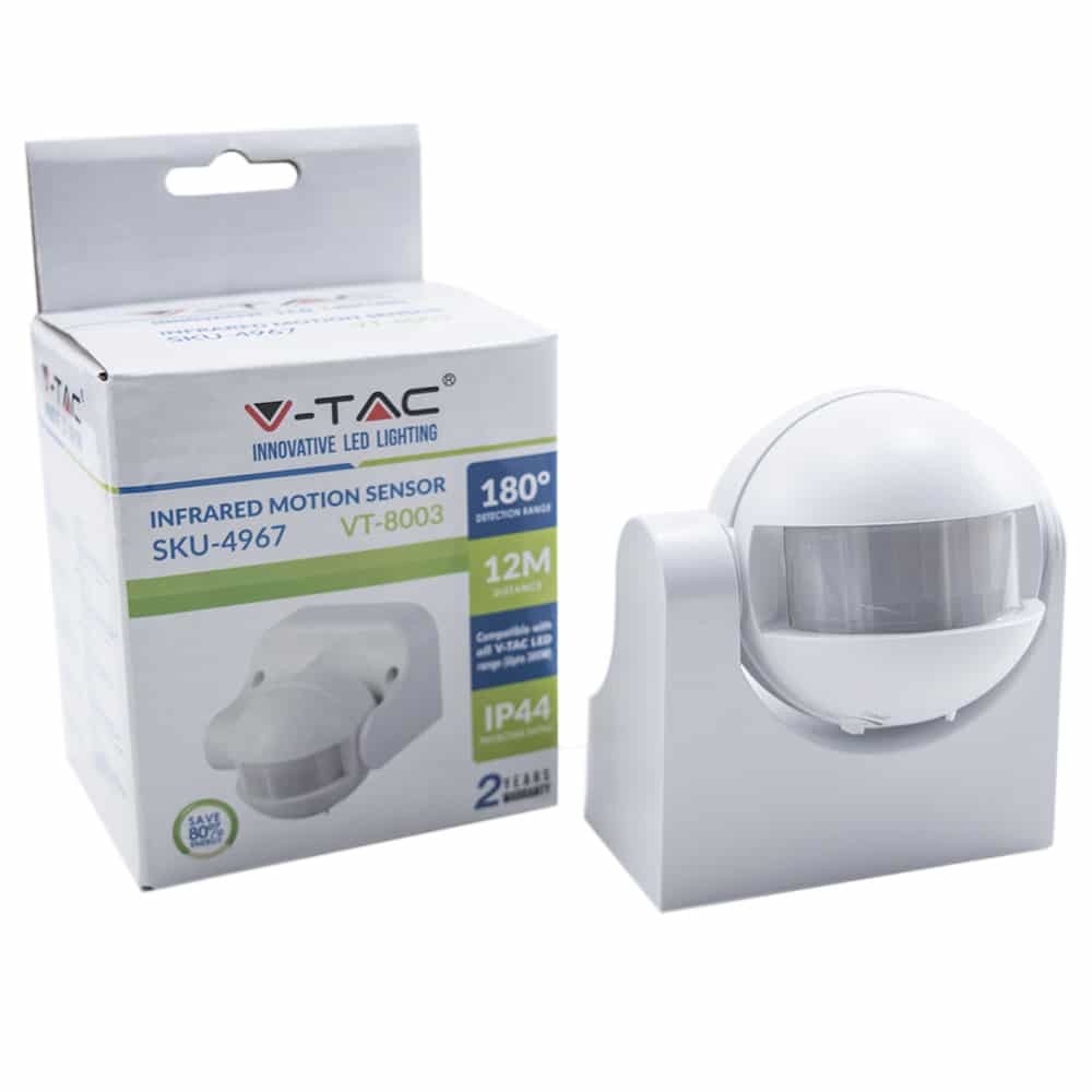 Senzor de miscare cu infrarosu, V-TAC, pentru perete - eMAG.ro