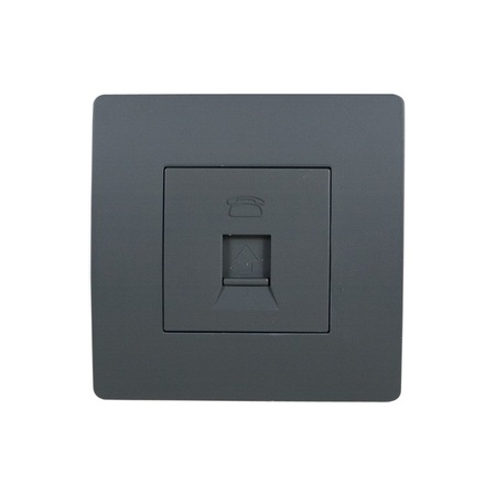Розетка телефонна TZ106, Elmark, BASIC, Графит - eMAG.bg