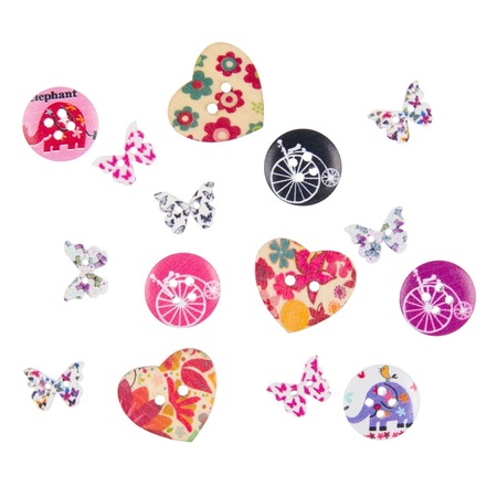 Set 15 nasturi decorativi colorati de Paste, DecorCasa, 2 cm - eMAG.ro