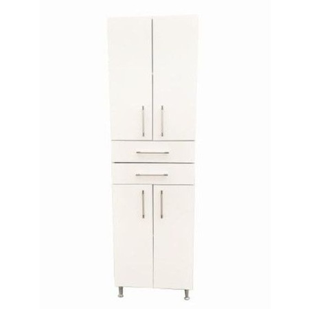 Soldat baie MDF, Tempo, cu 4 usi,2 sertare-50 cm,Alb - eMAG.ro