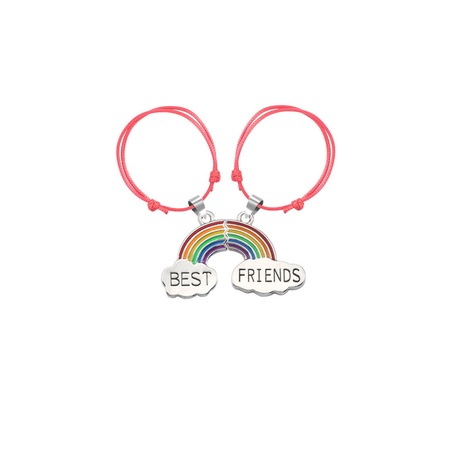 Set 2 Bratari Best Friends Bff Curcubeu, Rosu - eMAG.ro